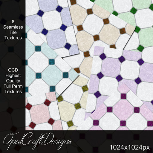 Second Life Marketplace - OCD 8 SEAMLESS TILE TEXTURES